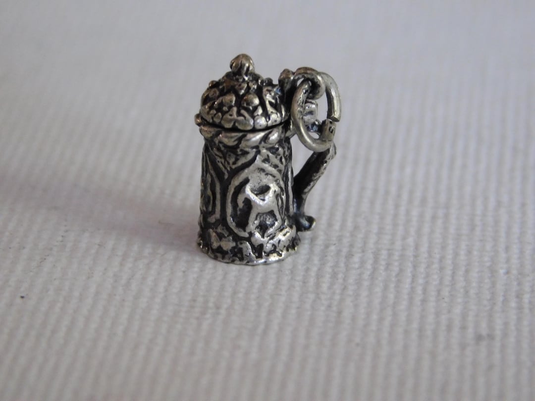 Sterling Silver Open Closing Mug Pitcher Charm - Etsy