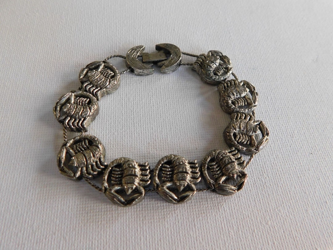Silver Scorpion Zodiac Scorpio Astrology Slide Bracelet - Etsy