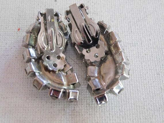 Silver Clear Rhinestone Tall Full Ear Climber Clip On… - Gem