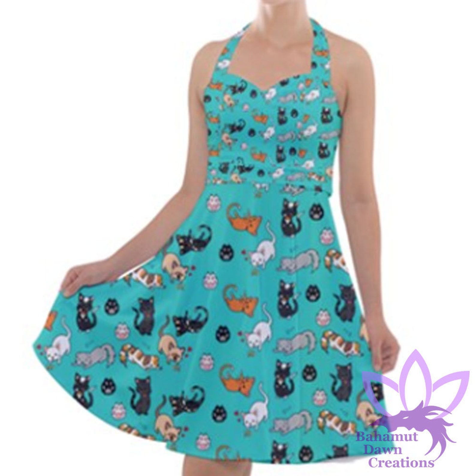 Cats Halter Dress Kitty Kitten Kitties Cat Mom - Etsy