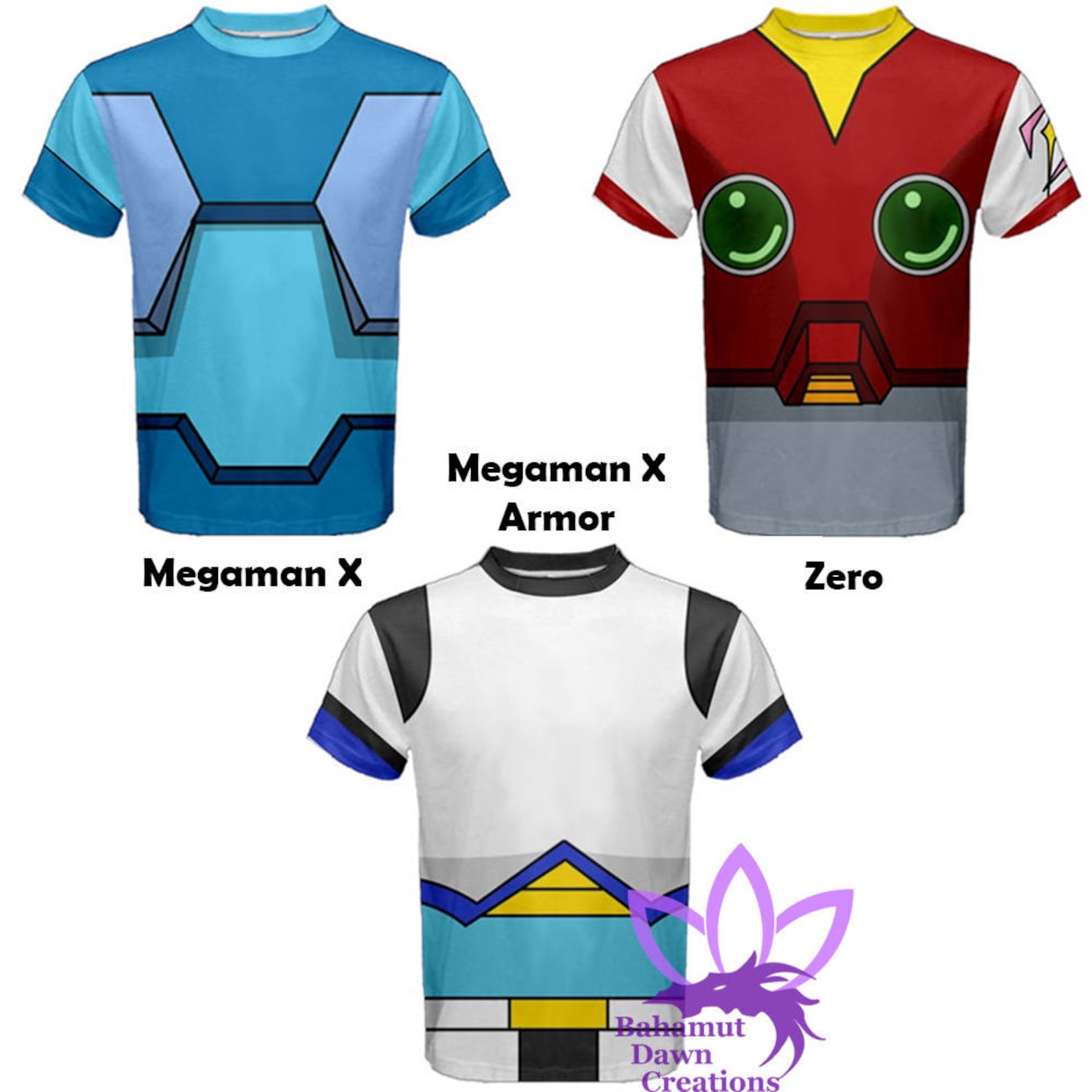 Megaman Protoman Zero Bass or Megaman X T-shirts | Etsy