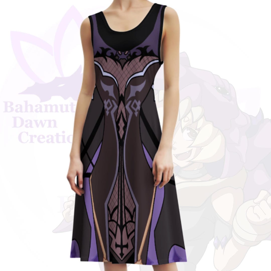 Fischl Dress: Genshin Impact Cosplay Skater Dress - Etsy
