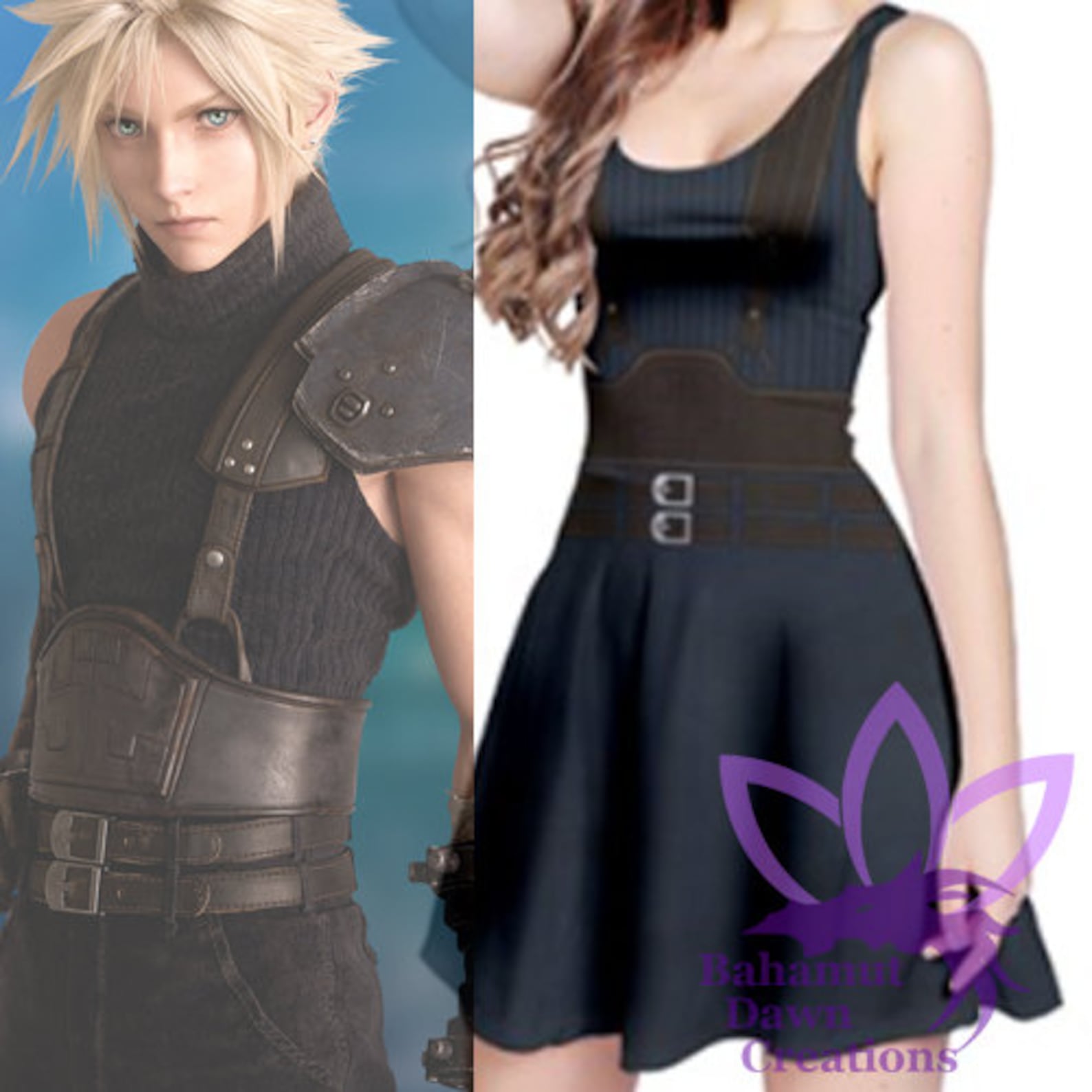 Cloud Strife Dress Final Fantasy VII Remake Version | Etsy