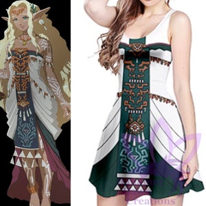 Sonia Tears of the Kingdom Dress No Sleeves Legend of Zelda Queen Sonia ...