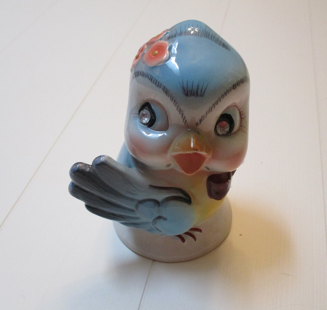 Vintage Blue Bird Gift, Figurine, Vintage, Bird Gift, Bank Bird ...