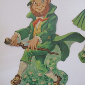 Vintage 2 Leprechaun Poster, St. Patrick's Day Poster, Dennison ...