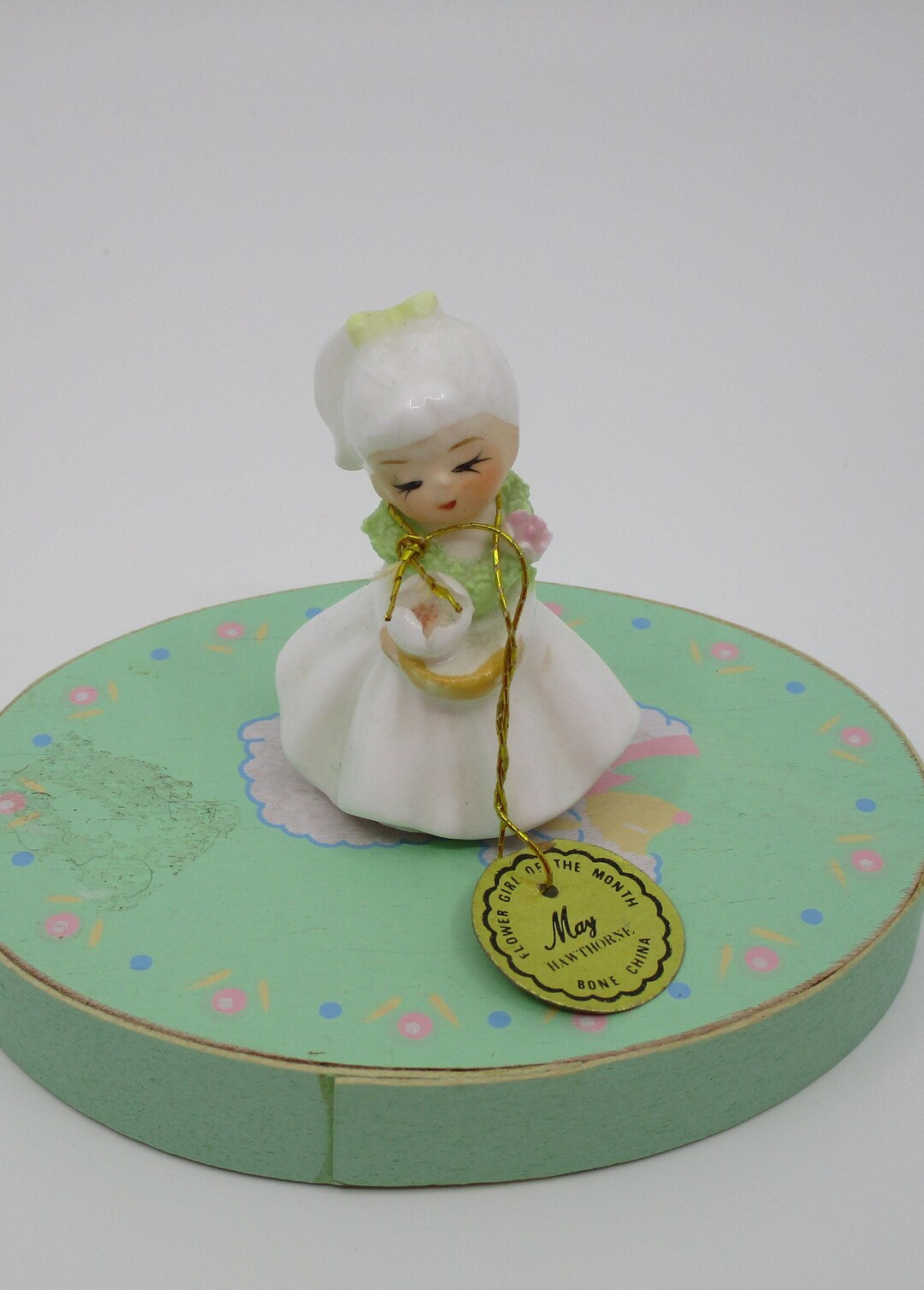 Napcoware Flower Girl of the Month, May Fine China Ceramic Girl, Cake ...