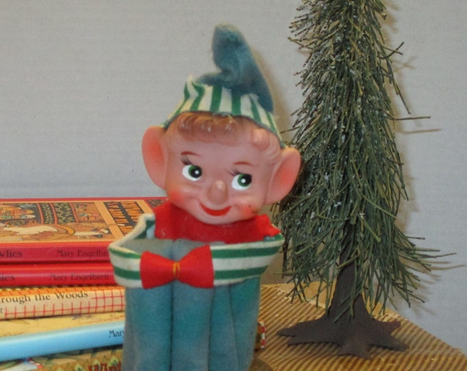 Vintage Rubber Face Christmas Elf, Original Elf on Shelf, Christmas ...