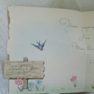 Vintage Grandson Birthday Card , Blue Ribbon, 1950's Un Used Envelope ...