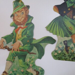 Vintage 2 Leprechaun Poster, St. Patrick's Day Poster, Dennison ...