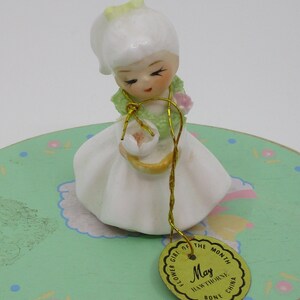 Napcoware Flower Girl of the Month, May Fine China Ceramic Girl, Cake ...