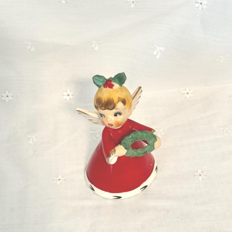 Vintage Napco Christmas Angel Bell Letter: 1956 Japan - Replacement E ...