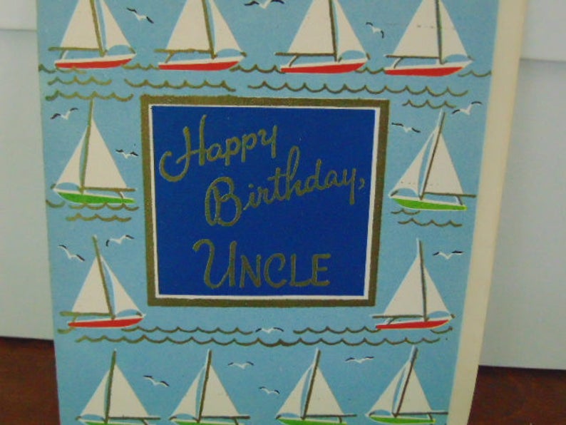 Vintage Uncle Birthday Card Sailboats Uncle Birthday Card Etsy vintage-uncle-birthday-card-sailboats-uncle-birthday-card-etsy