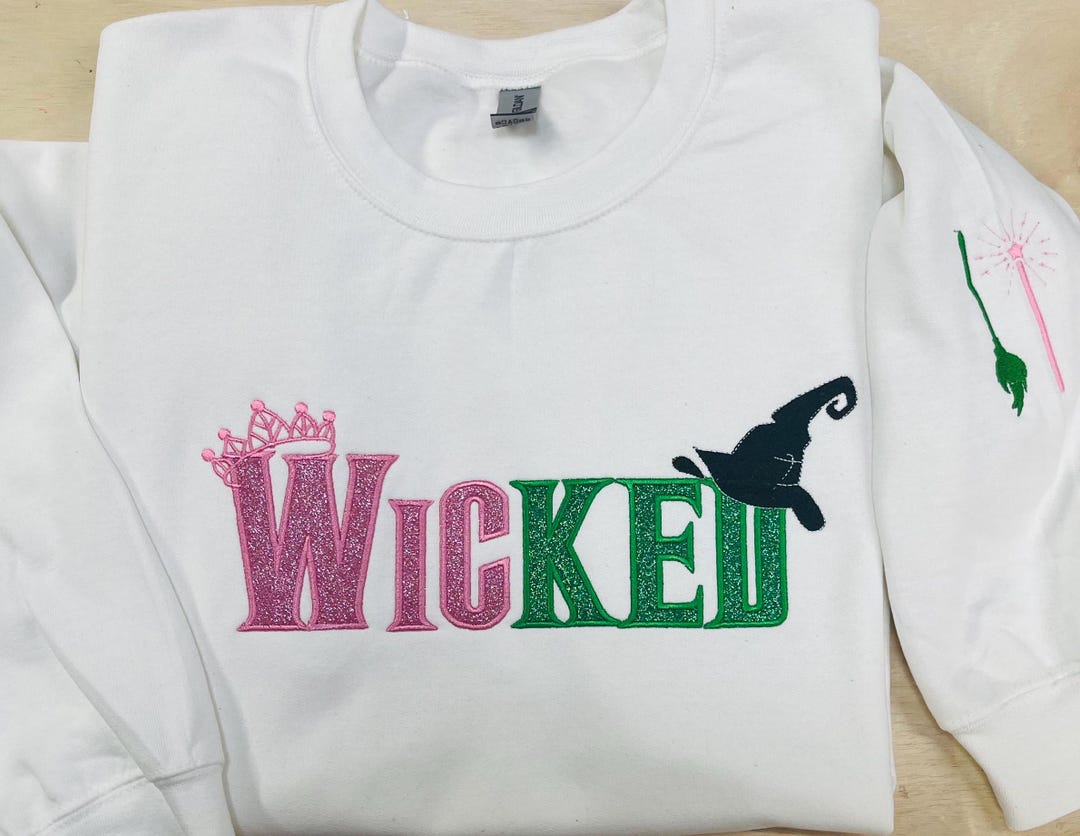 WICKED! This Sparkly, Embroidered Wicked Sweatshirt is Perfect for ...