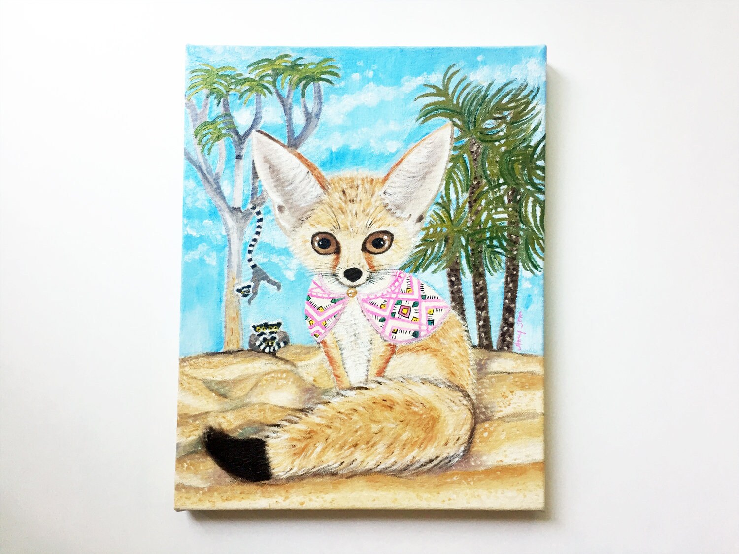 Art & Collectibles Fennec Fox Riso Print Prints Screenprints etna.com.pe