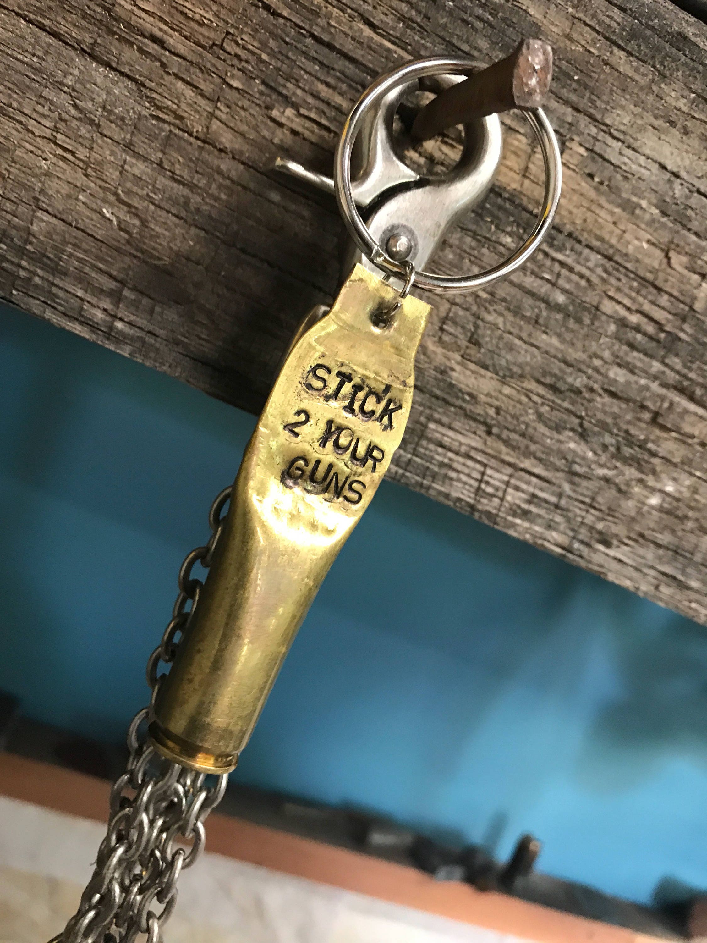 Brass Casing Gun Ammo Key Ring Initial Date Love Gift Hunter | Etsy