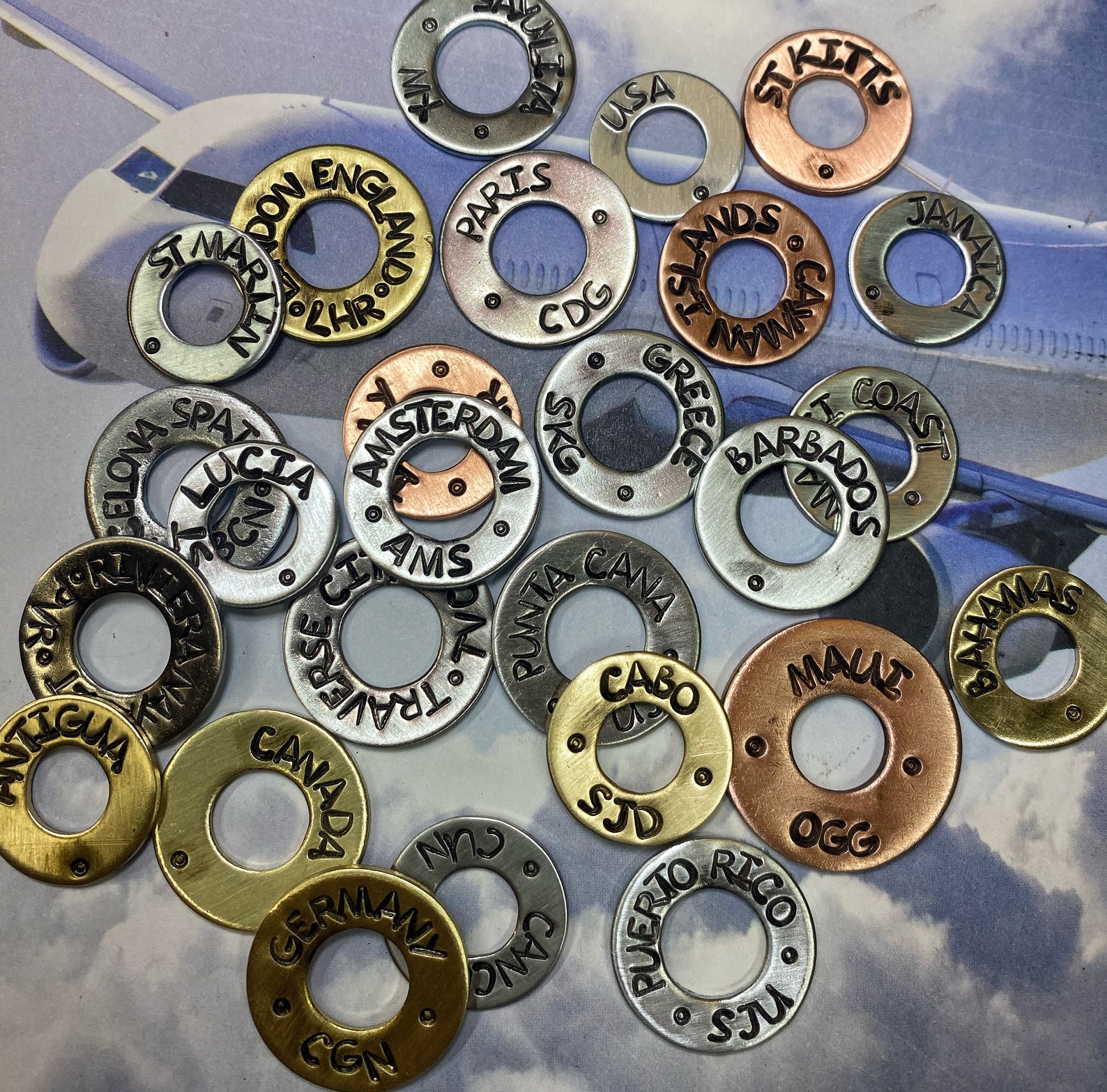 Single Travel Tokens for Collections Adventure Explore Traveler ...