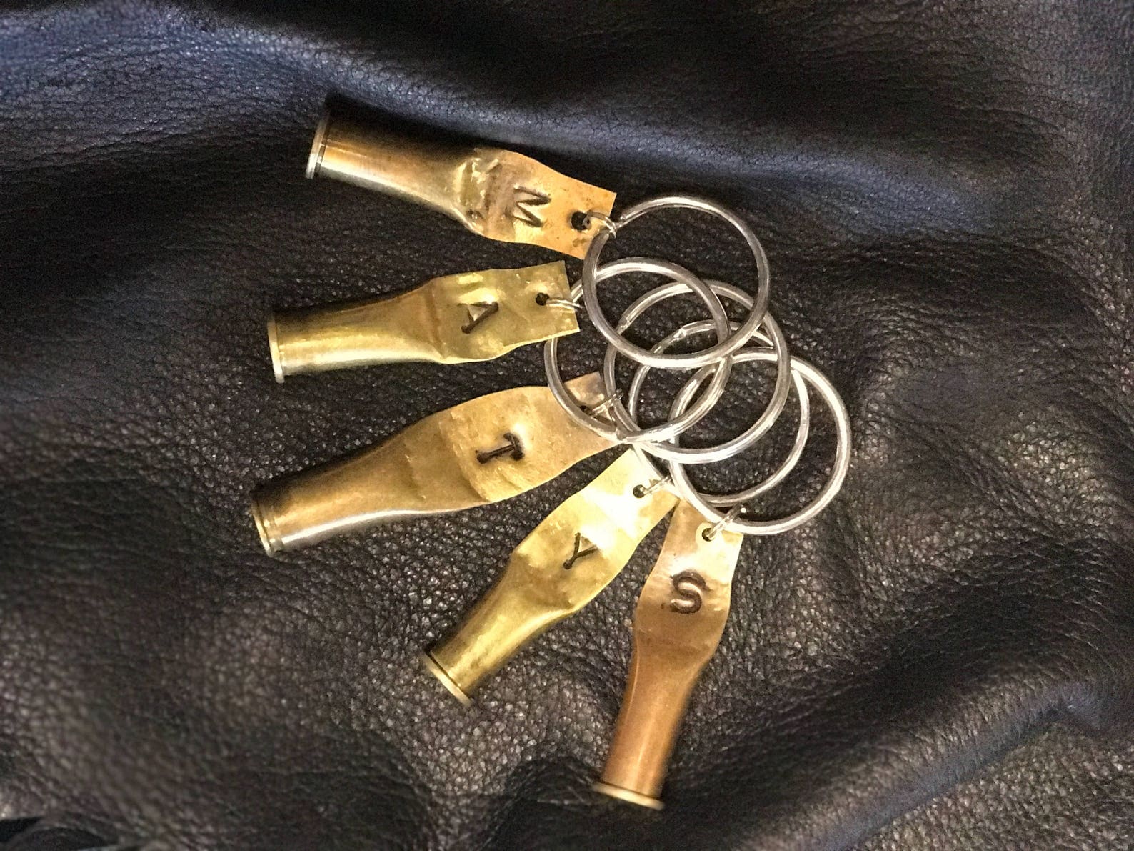 Brass Casing Shell Gun Ammo Key Ring Initial Date Love Gift - Etsy