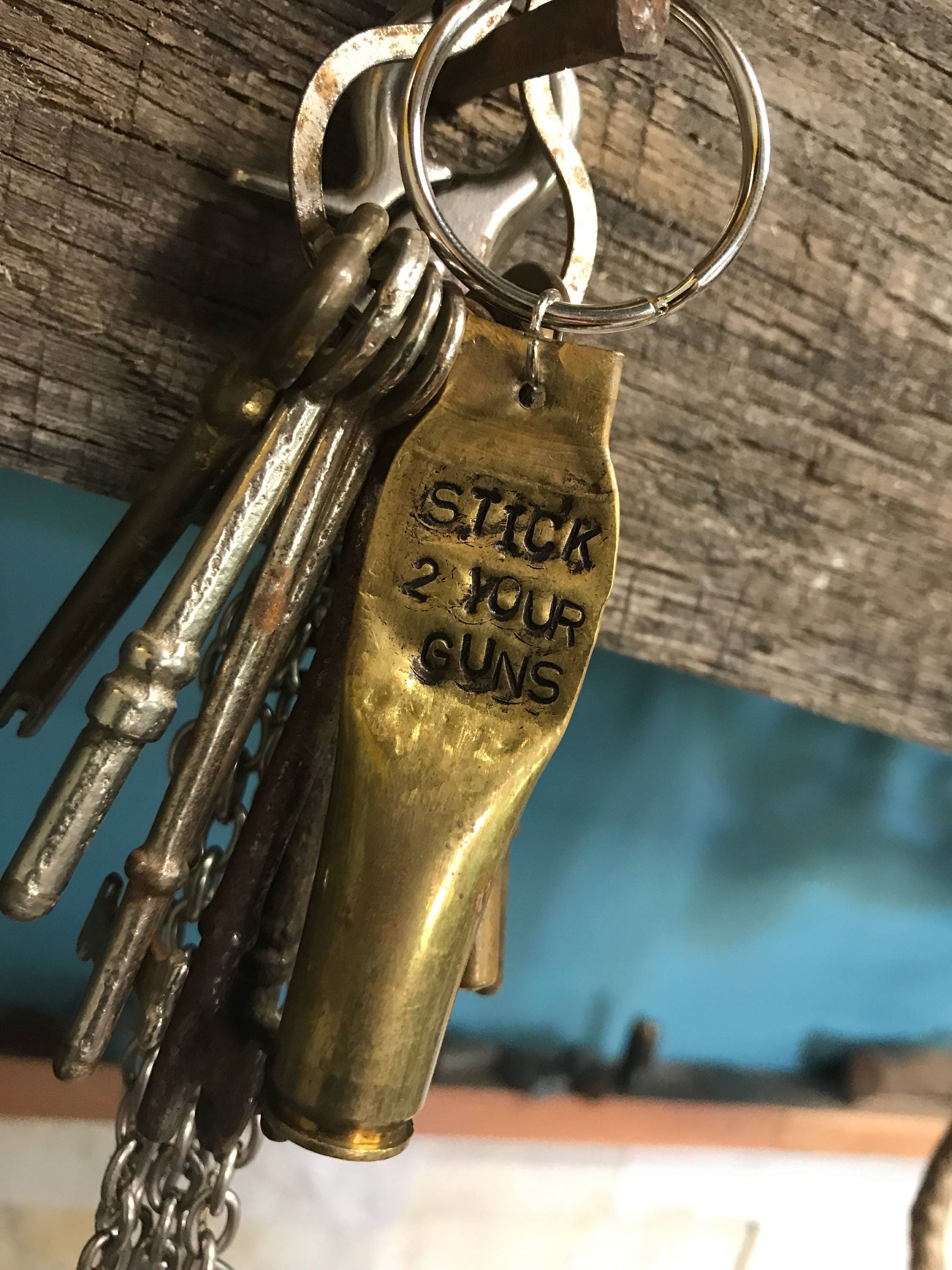 Brass Casing Gun Ammo Key Ring Initial Date Love Gift Hunter | Etsy