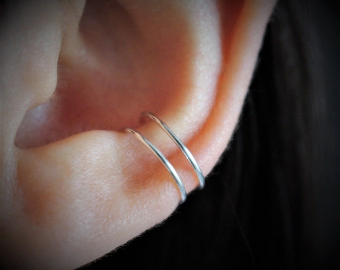 Fake Labret Piercing Delicate Gold/silver Lip Cuff Very Thin - Etsy