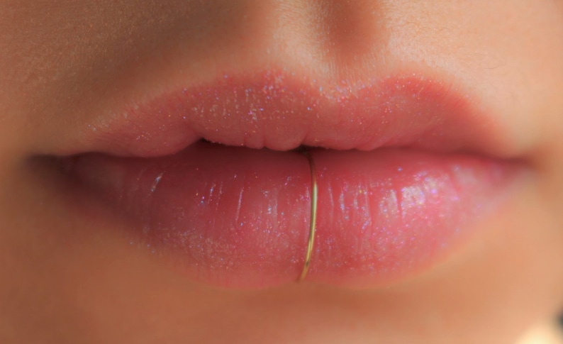 Fake Labret Piercing Delicate Gold/silver Lip Cuff Very Thin - Etsy Canada