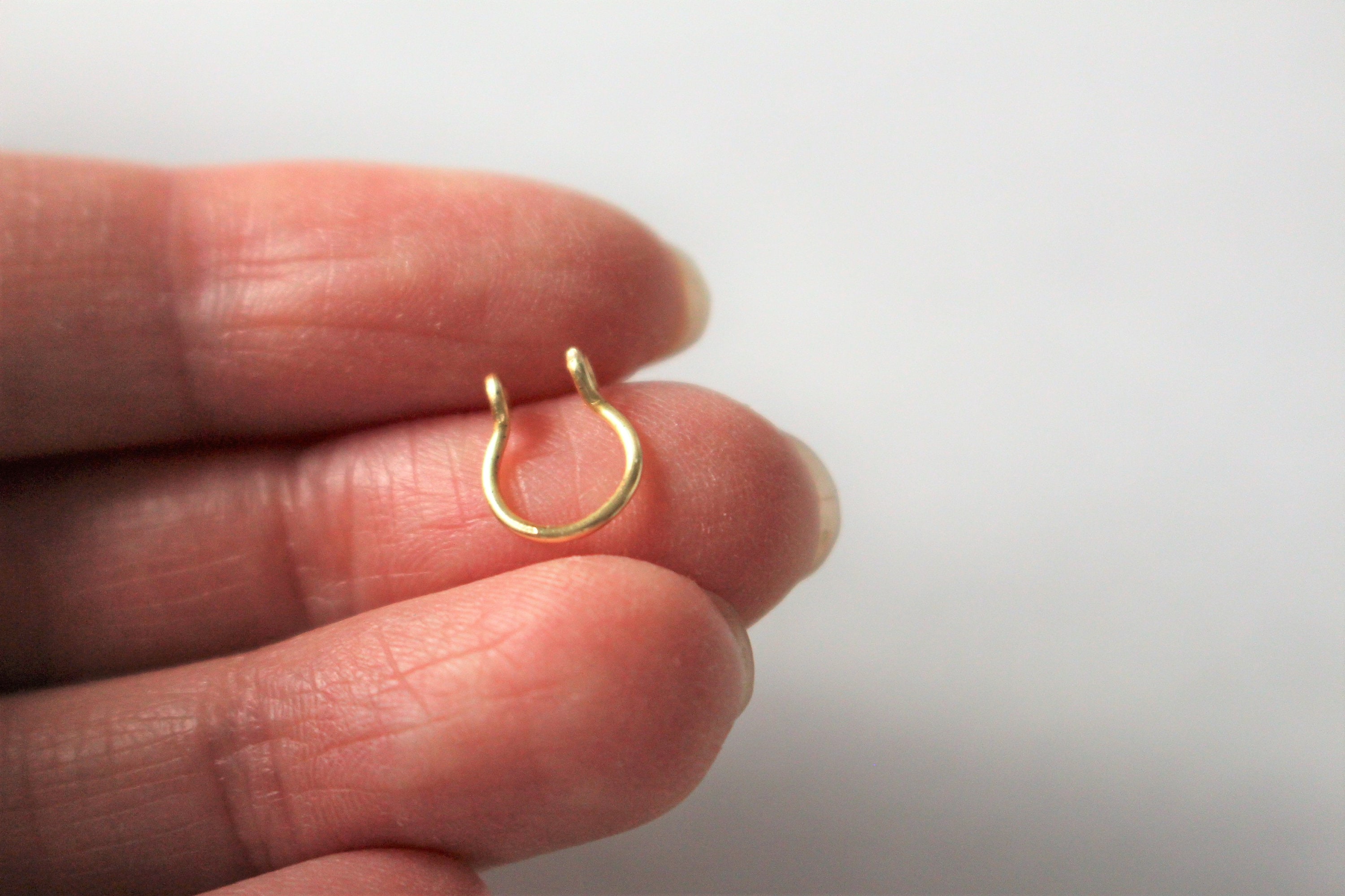Minimalist Gold Septum Ring No Piercing Septum Fake Nose - Etsy