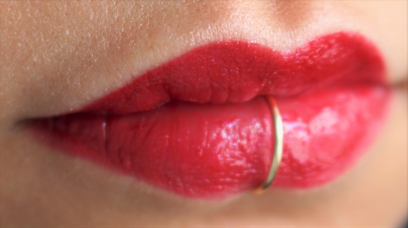 Faux Labret Piercing, Simple Hoop Lip Cuff, Gold Filled Lip Ring, Plain ...