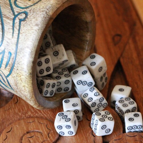 Handmade Bone Die Viking Dice Medieval Dice Carved Dice - Etsy