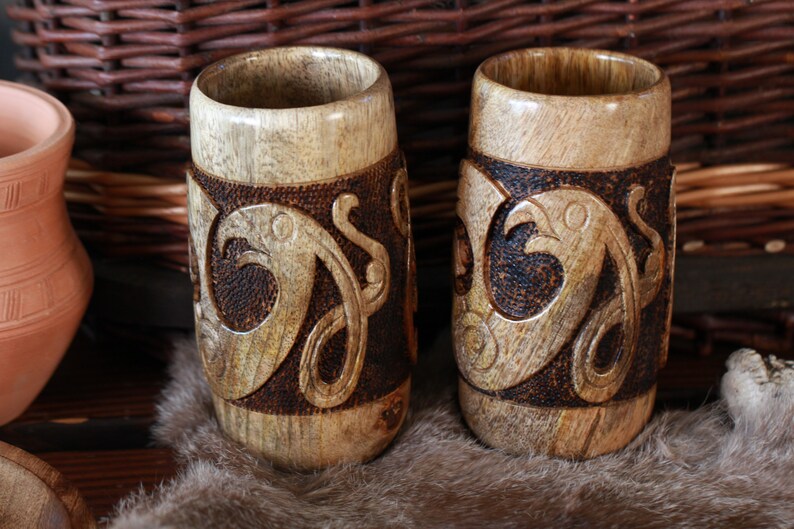 3D Carved Viking Age Art Mead Cup - Etsy