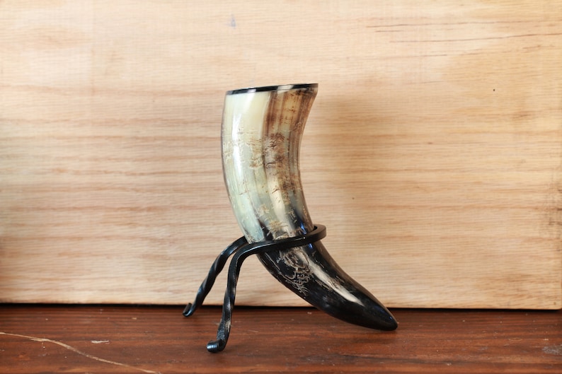 Horn Candle Holder and Forged Iron Holder - Etsy