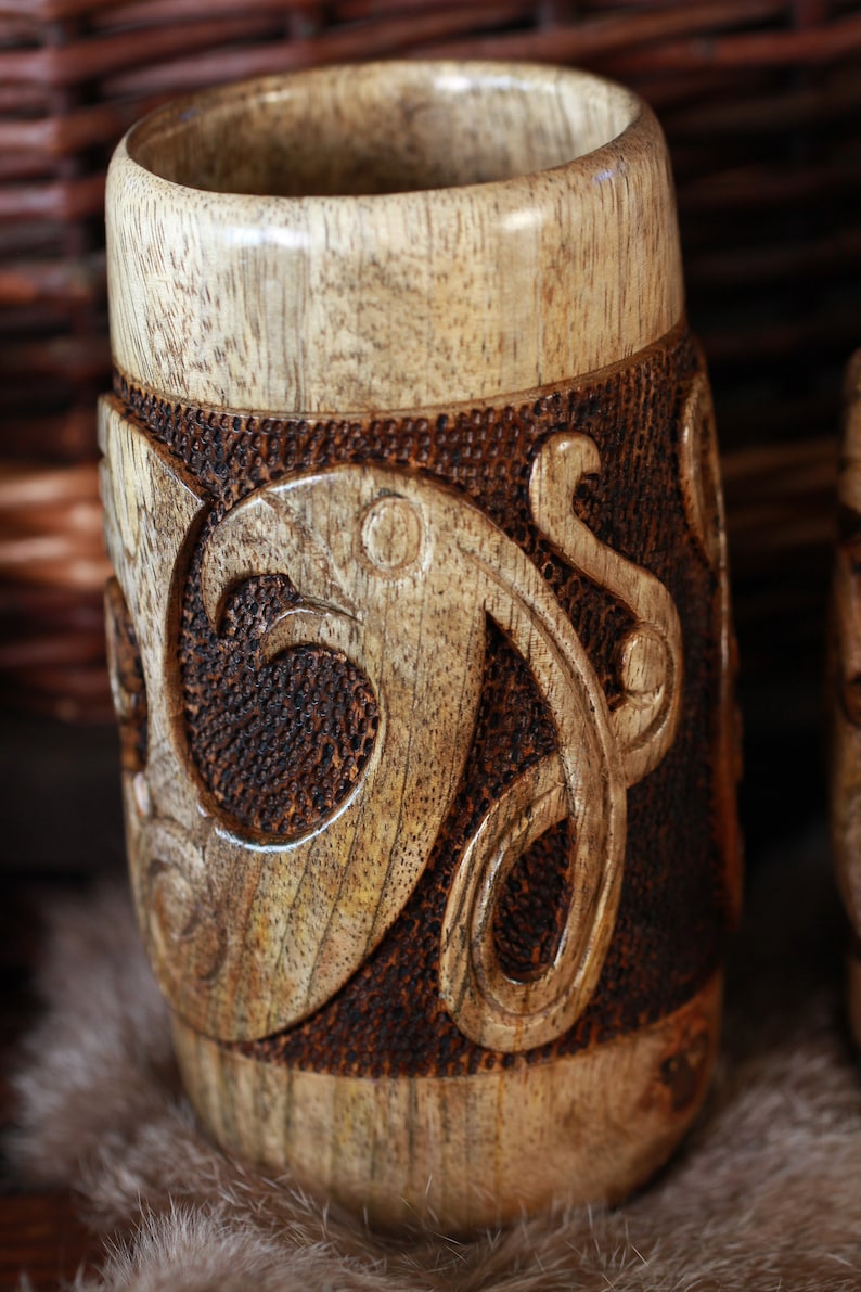 3D Carved Viking Age Art Mead Cup - Etsy