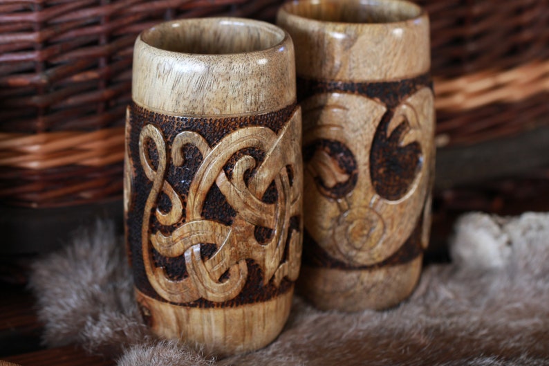 3D Carved Viking Age Art Mead Cup - Etsy