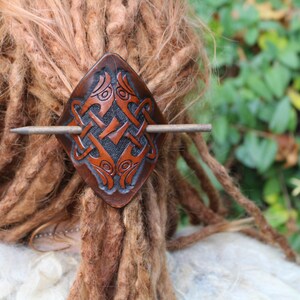 Celtic Knot Leather Hair Barrette - Etsy