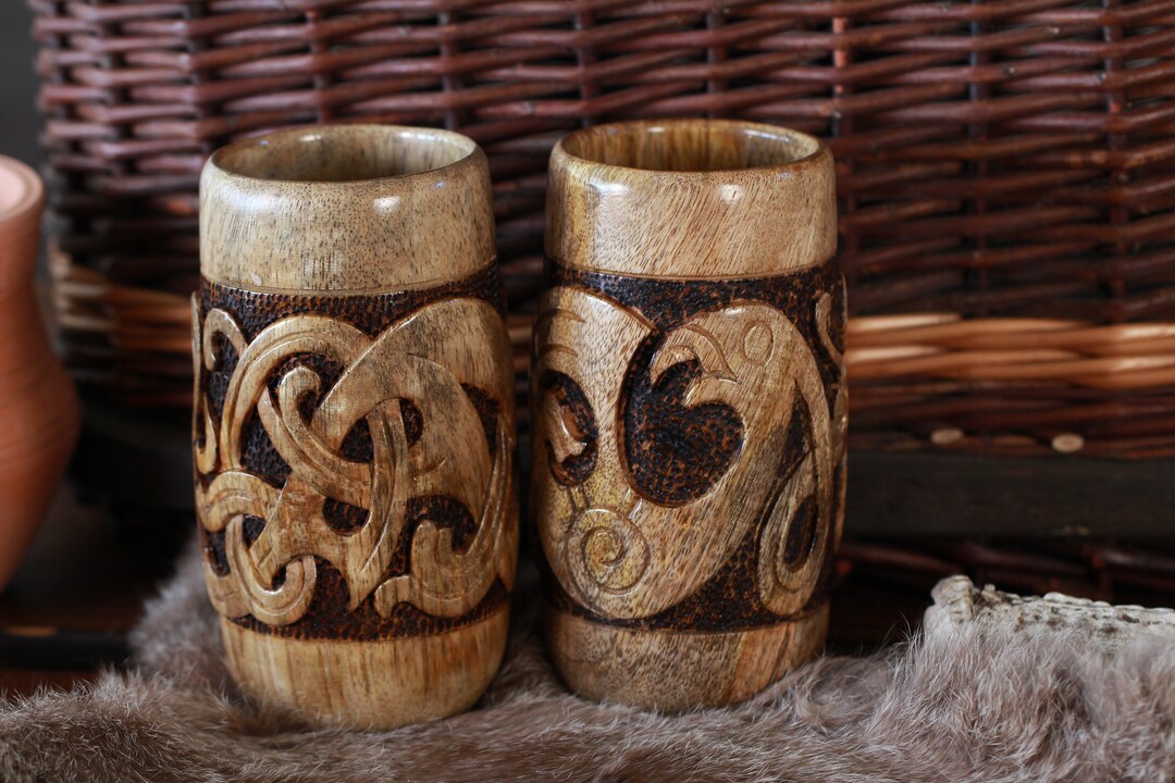 3D Carved Viking Age Art Mead Cup - Etsy