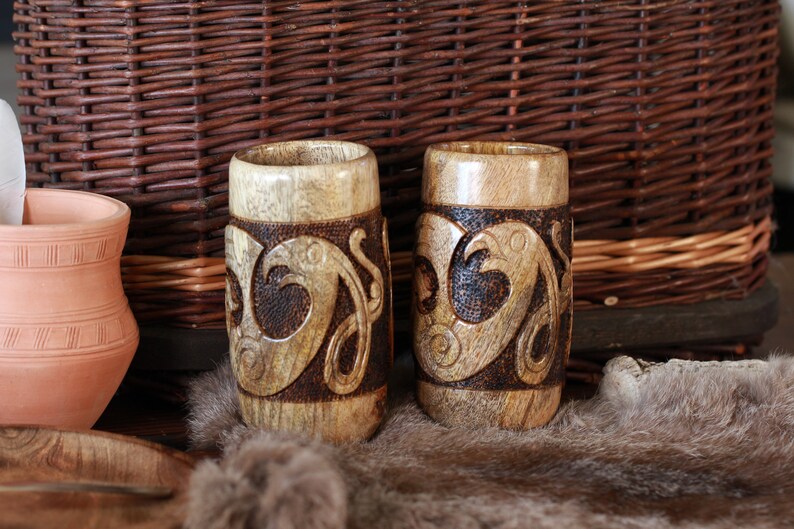 3D Carved Viking Age Art Mead Cup - Etsy