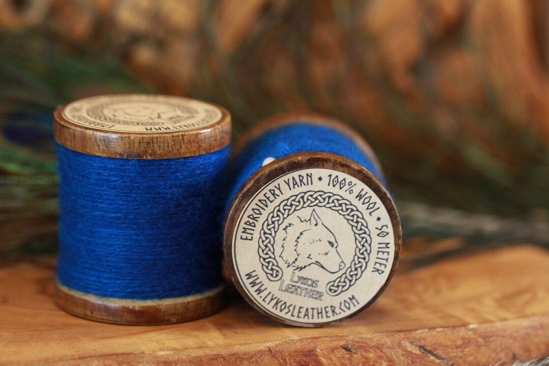 Blue Sewing and Embroidery Thread 100% Wool - Etsy