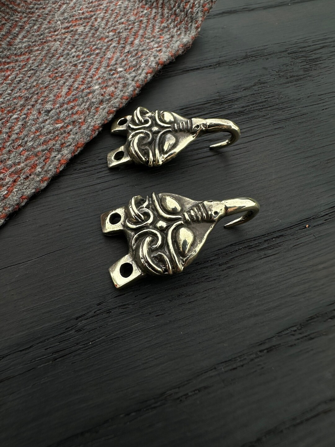 Viking 10th C Brass Leg Wrap Hooks - Etsy