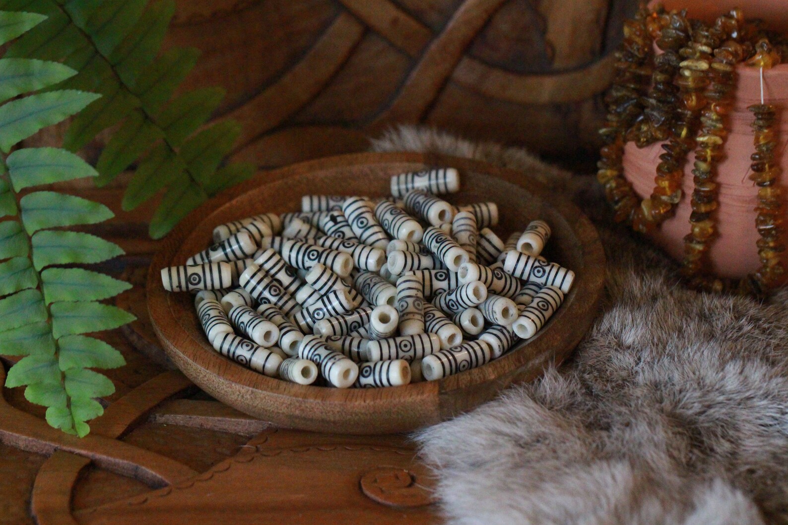 Historically Inspired Circle Dot Bone Crafting Bead - Etsy