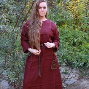 Vinland Linen Viking Age Dress, Medieval Norse Linen Garment ...