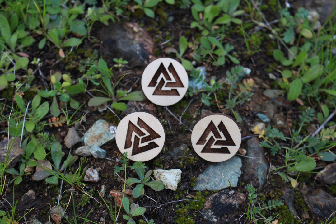 Valknut Viking Wood Pin - Etsy
