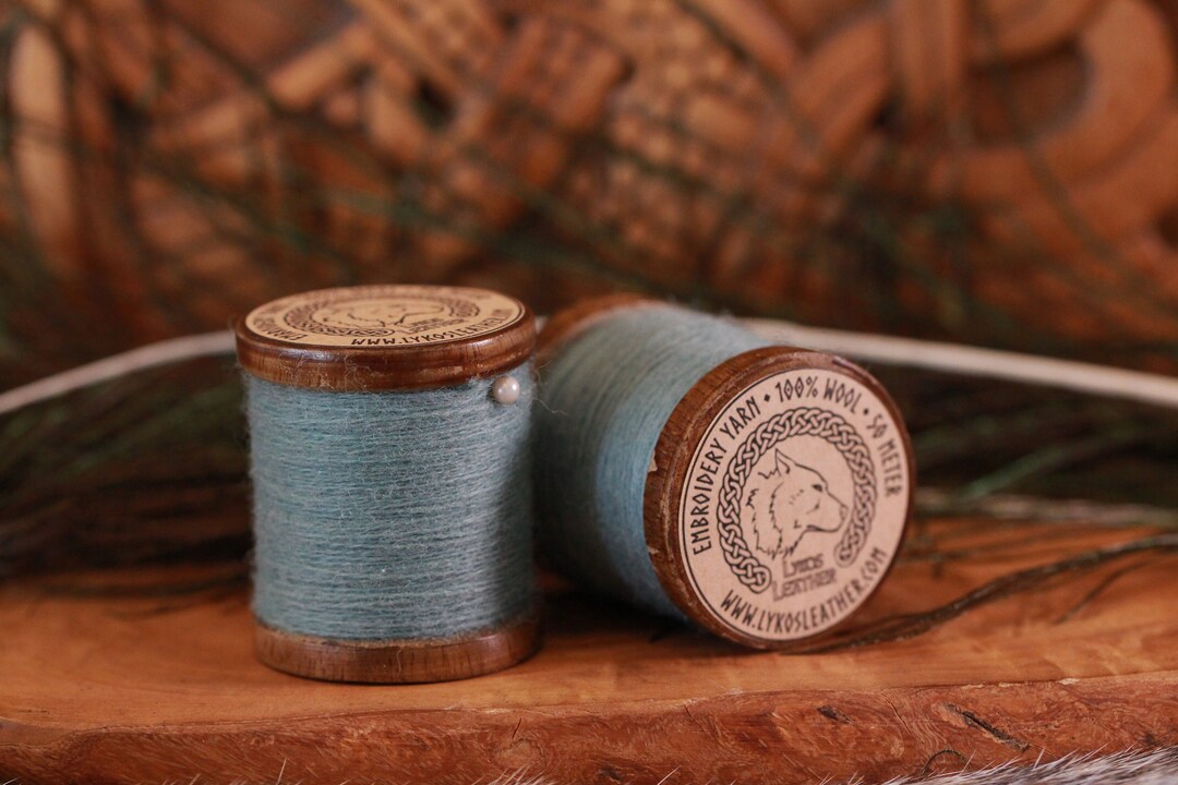 Light Blue Sewing and Embroidery Thread 100% Wool - Etsy