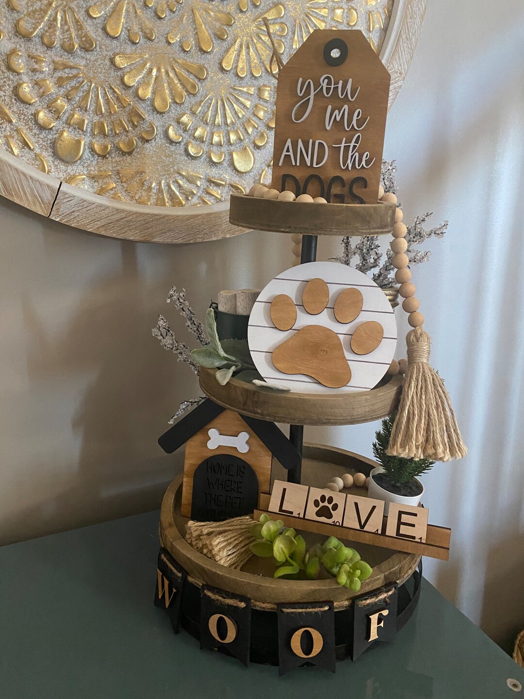 Dog Lover Tiered Tray Set - Etsy