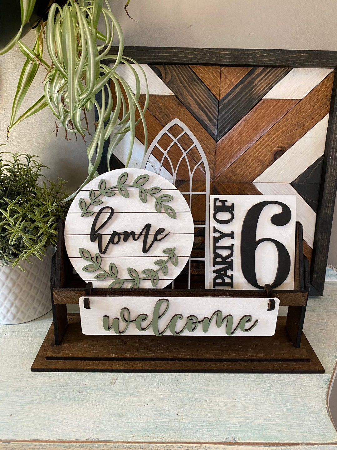 Interchangeable Bench Shelf Sitter HOME - Etsy