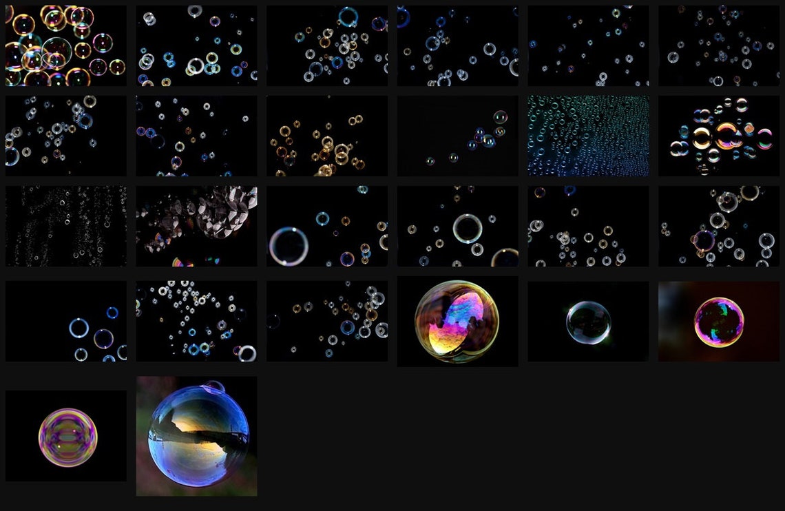 26 Transparent Bubble Overlays for Photoshop Including Single Bubbles ...
