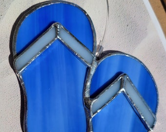 Stained Glass Flip Flops Suncatcher Ornament - Etsy