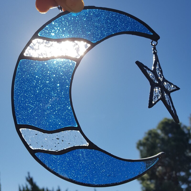 Stained Glass Moon - Etsy