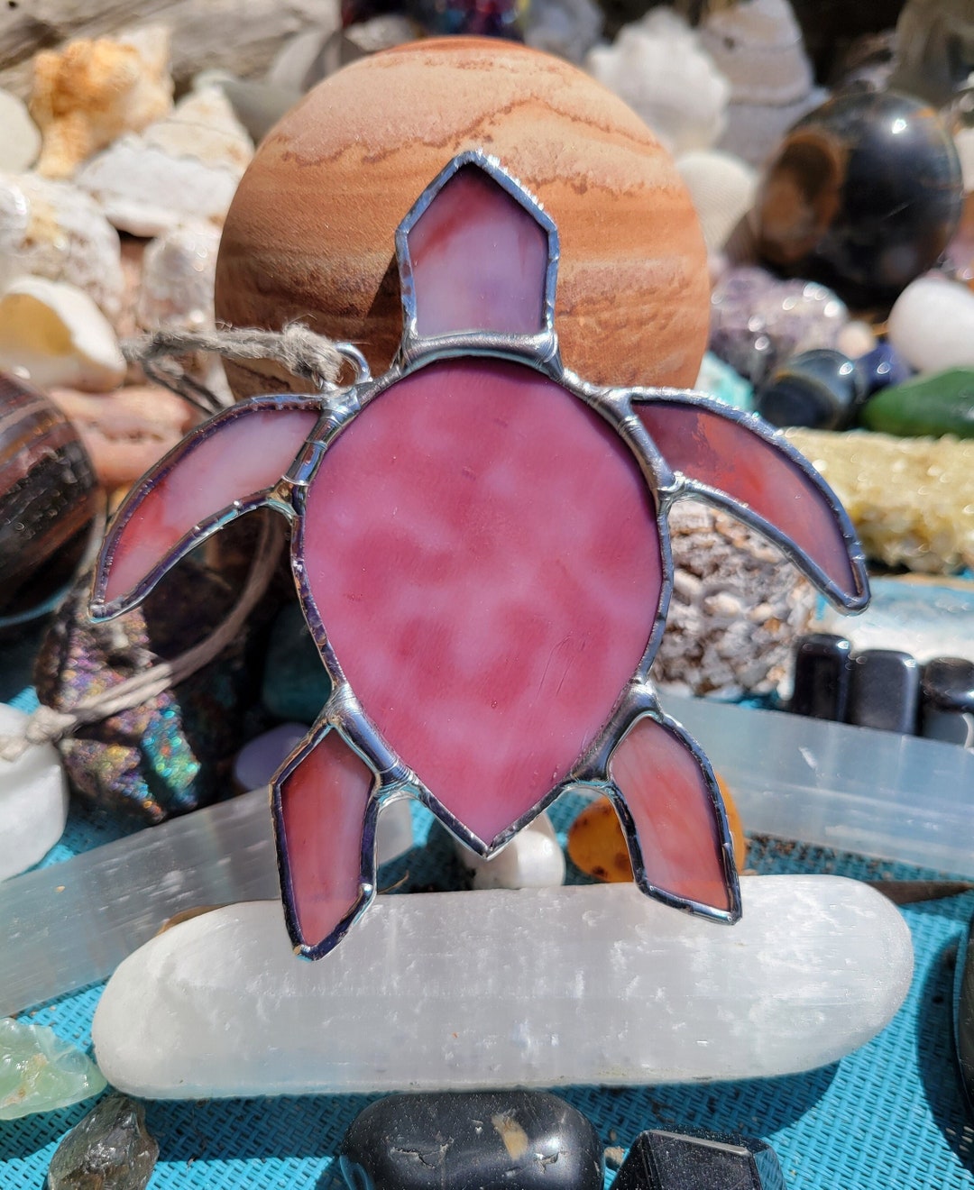 Stained Glass Sea Turtle Suncatcher Etsy