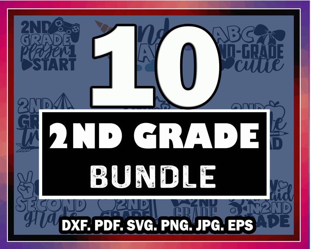 2nd Grade SVG Bundle Second Grade Shirt Print SVG Cut Files Commercial ...