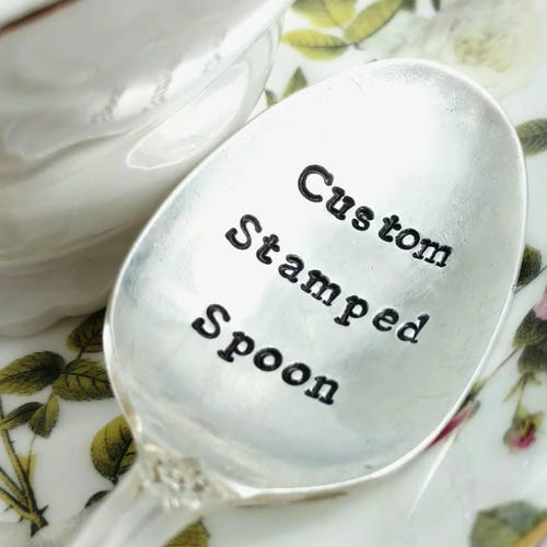 Vintage Silver Plated Custom Stamped Spoon Hand Stamped - Etsy
