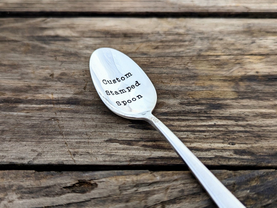 Vintage Silver Plated Custom Stamped Spoon, Personalized Spoon ...